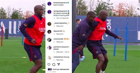 Danilo Pereira De Retour à Lentrainement Collectif Du Psg Vidéo