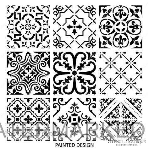Amar Turkish Tile Stencil Stencil Boutique