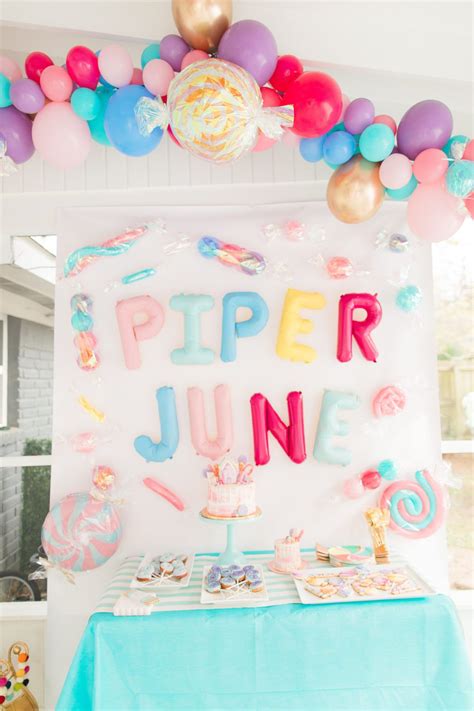 Sweet Candy Themed Birthday Party Ideas Cake And Confetti Candy Theme Birthday Party Candy