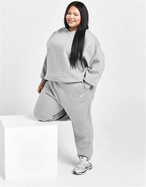 Grey Nike Plus Size Phoenix Fleece Oversized Joggers Jd Sports
