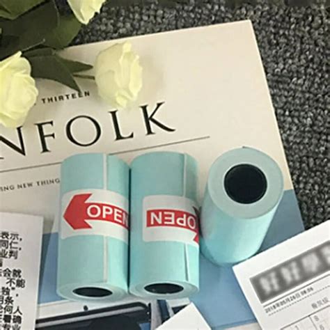 미니 프린터 에릭슨용 접착식 흰색 뒷면 접착제 인쇄 용지 접착 라벨 열 용지 인쇄 액세서리 57x30mm 종이
