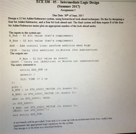 design a 32 bit adder subtractor system using