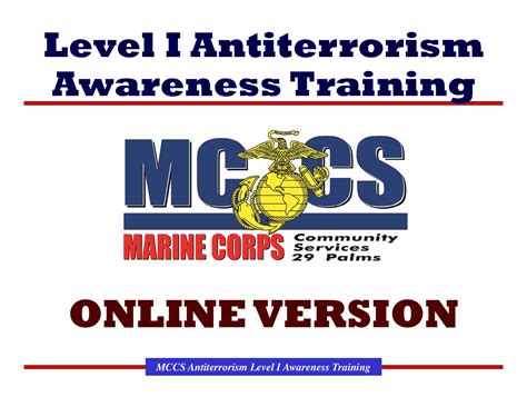 Level I Antiterrorism Awareness Training Slides Business Docsity