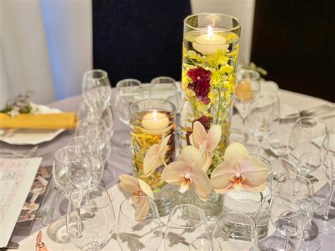 ゲストテーブル装花【水中花】のご紹介 南青山ル・アンジェ教会