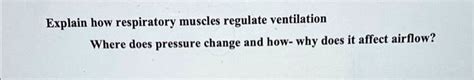 SOLVED Explain How Respiratory Muscles Regulate Ventilation Where Does