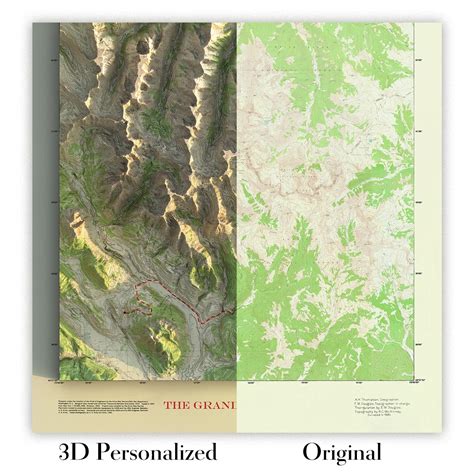 Personalized 3d Us Topographical Map Make Your Own Shaded Usgs Relie The Unique Maps Co