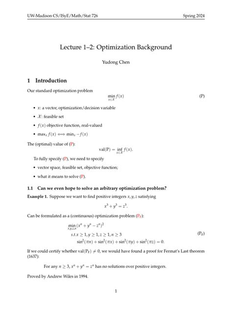Lecture 1 2 Background Pdf Norm Mathematics Mathematical Optimization