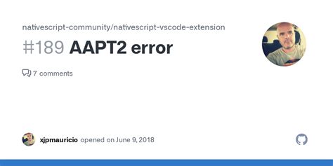 Aapt2 Error · Issue 189 · Nativescript Communitynativescript Vscode Extension · Github