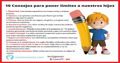Consejos para poner límites a nuestros hijos Portada Imagenes Educativas