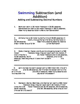 Subtracting And Adding Decimals By Ann Pritz TPT