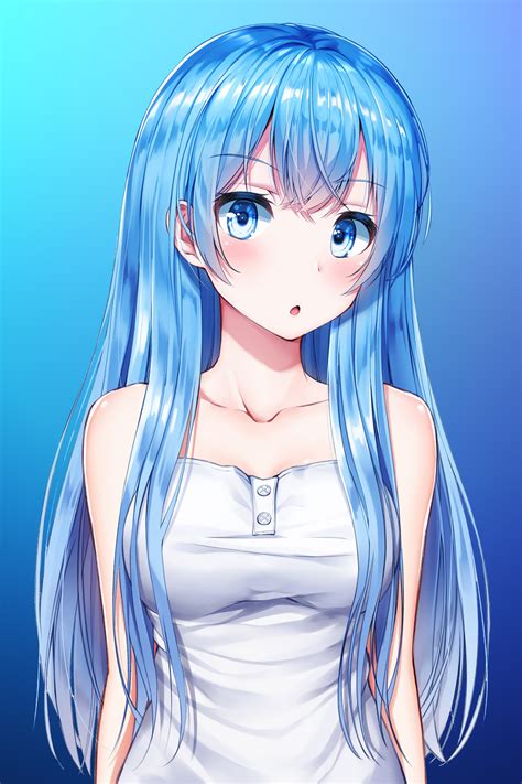 Anime Girl With Blue Hair Telegraph
