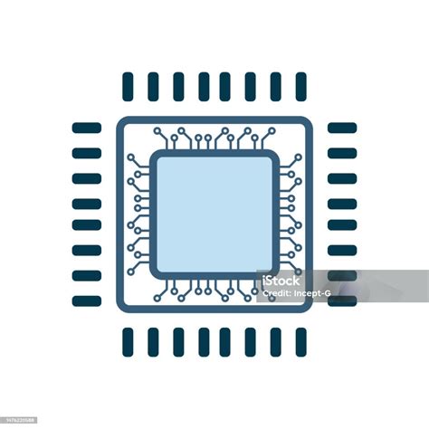 칩 기술 회로 시스템 아이콘 디자인 Ui 생성을위한 벡터 Ai 기호 개념 디자인 로봇 디지털 Vr Ai 사이버 조작 등의 인공