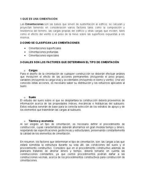 Cuestionario Pdf Fundación Ingeniería Ingeniero Civil