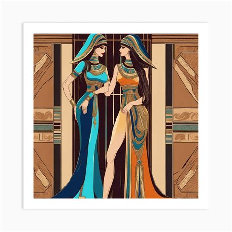 Two Egyptian Women Art Print By Artistcom Fy