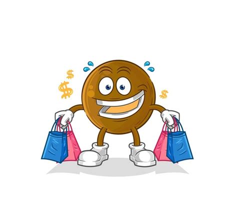 Premium Vector Avocado Stone Shoping Mascot Cartoon Vector