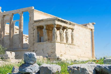 雅典衛城 Erechtheion 神廟著名門面的細節 照片背景圖桌布圖片免費下載 Pngtree