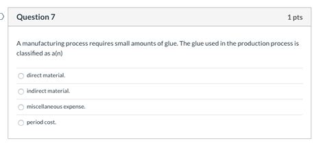 Solved Question 8 1 Pts Which Of The Following Is Not A Chegg