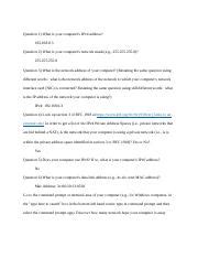Addressing Homework Docx Question 1 What Is Your Computer S IPv4 Address 192 168 0 3 Question