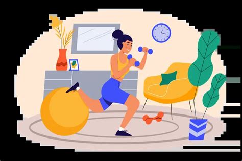 Best Woman Doing Leg Workout With Dumbbell Illustration Download In Png