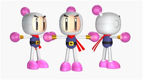 White Bomberman Smashified Character 8k Model Turbosquid 2153613