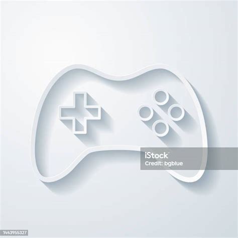 ゲームコントローラー空白の背景に紙のカット効果を持つアイコン ゲームパッドのベクターアート素材や画像を多数ご用意 ゲームパッド