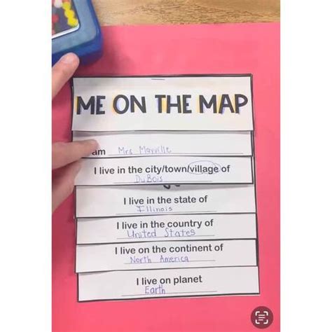 Me On The Map Flip Book Activity Map Skills TPT