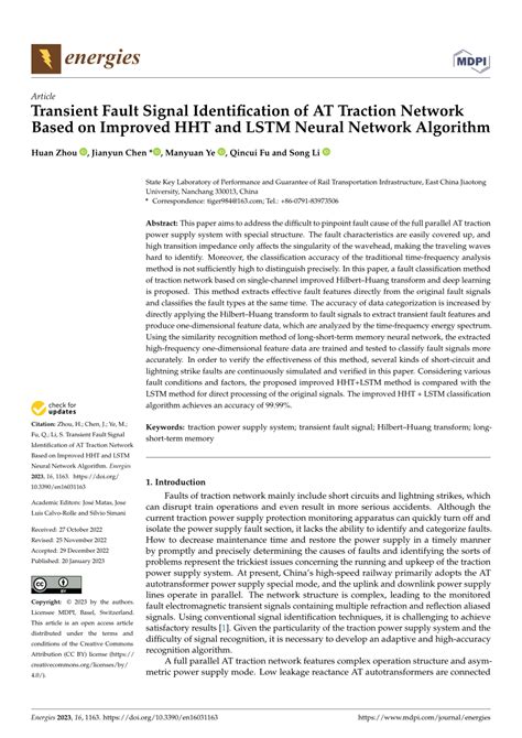 Pdf Transient Fault Signal Identification Of At Traction Network