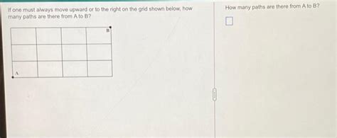 solved how many paths are there from a to b if one must