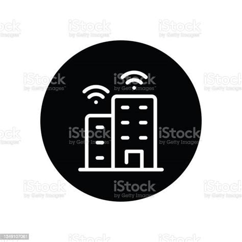 흰색 배경에 격리 된 스마트 시티 글리프 아이콘 0명에 대한 스톡 벡터 아트 및 기타 이미지 0명 5g Smart