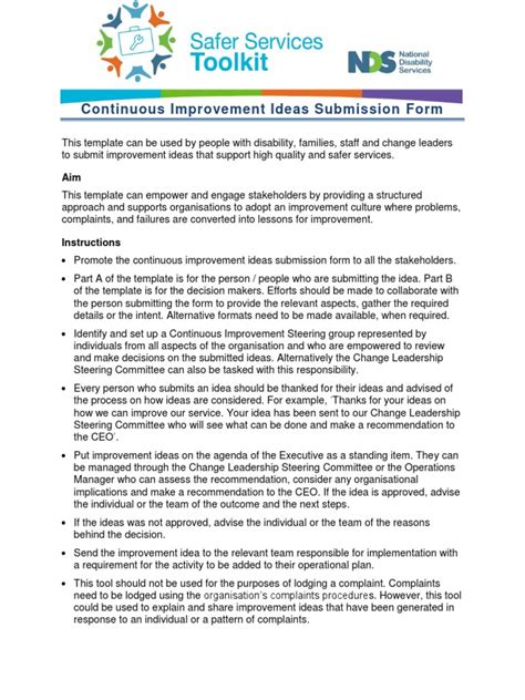 Process Improvement Form English 4 Pdf Leadership Committee
