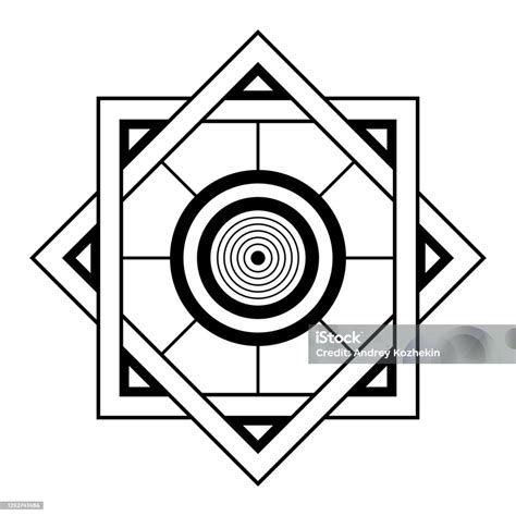 Simbol Geometris Abstrak Tanda Geometri Suci Dengan Bentuk Geometris