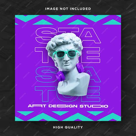 Premium Psd Modern Statue Art Flyer Design Template