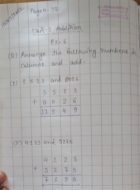 Unit 3 Addition Maths Notes Teachmint