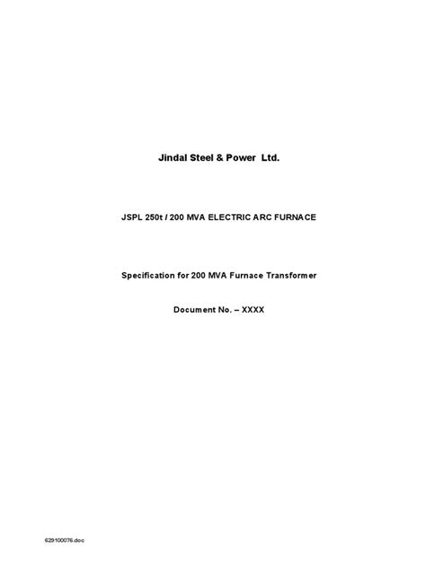 200 Mva Trafo Specification 18082009 Pdf Transformer Mains
