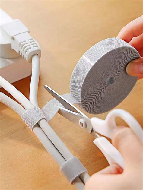 3pcs 3m10ft Nylon Hook And Loop Cable Ties Reusable Data Cord