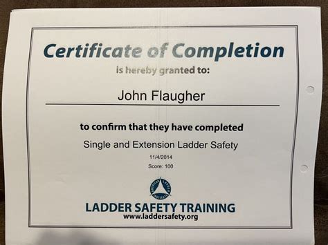 John Flaugher On Linkedin Ladder Safety Training Certifications
