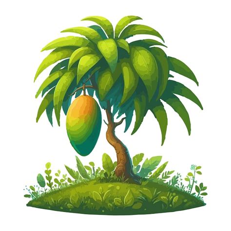 Premium Vector Mango Tree Illustration