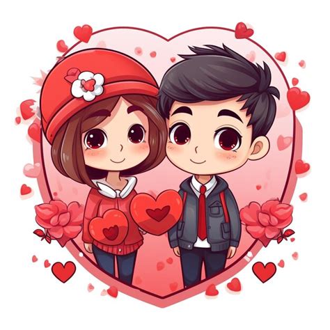 Couple Vector Illustration Premium Ai Generated Image