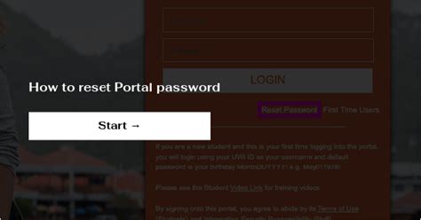 How To Reset Portal Password