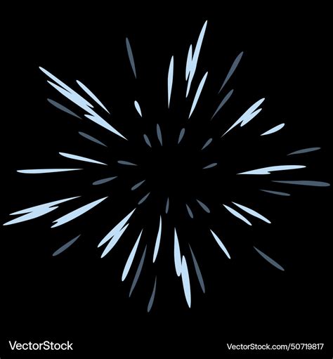 Explosion Spark Cartoon Burst Effect Royalty Free Vector