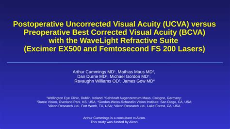 PDF Postoperative Uncorrected Visual Acuity UCVA Versus Preoperative Best Corrected Visual