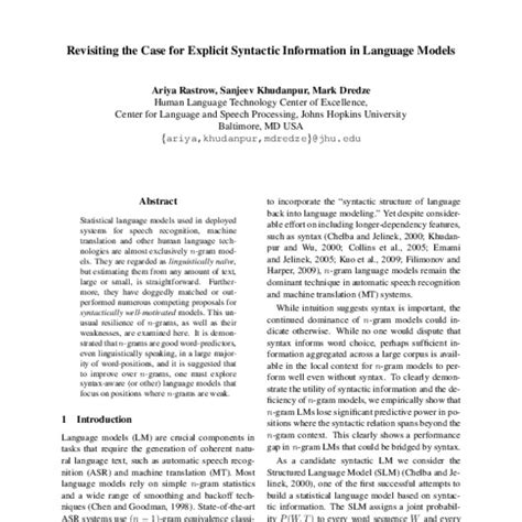 Revisiting The Case For Explicit Syntactic Information In Language