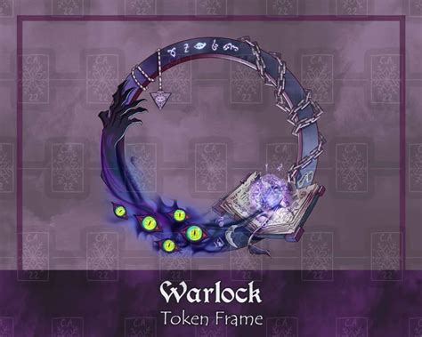 Warlock Dandd Token Framedigital Tokentabletopdungeons And Dragons
