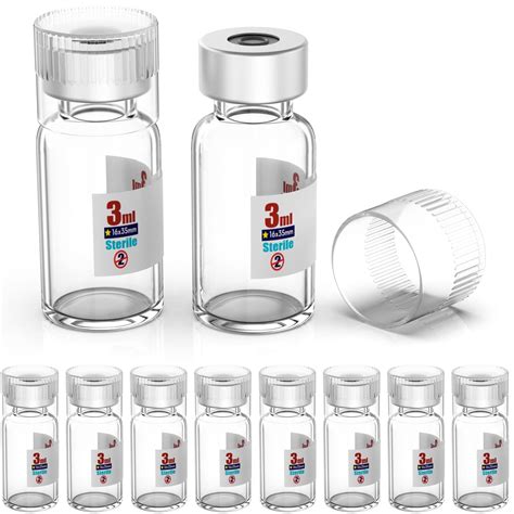 Sterile Empty Vials With Reuse Cap And 13 Mm Self Healing Injection Port Buckle Glass Vials