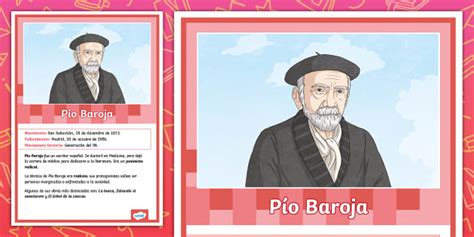 Póster Informativo Pío Baroja Teacher Made Twinkl