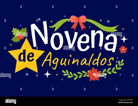 Novena De Aguinaldos Vector Illustration With Holiday Tradition For