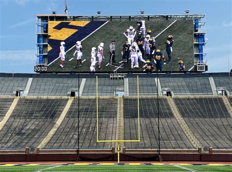 Michigan Stadium Scoreboard Update Progress Report Facts More