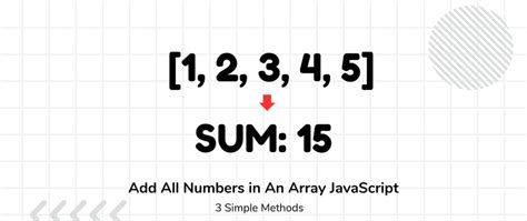 how to add all numbers in an array javascript dev community