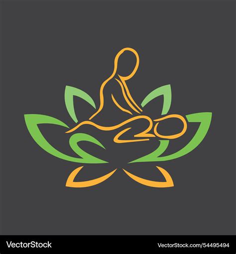 Human Body Massage Spa Centre Logo Design Vector Image