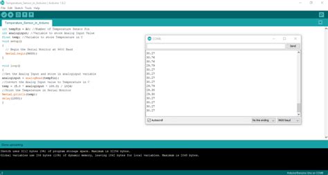 Serial Monitor Of Temperature Sensor Iotguider